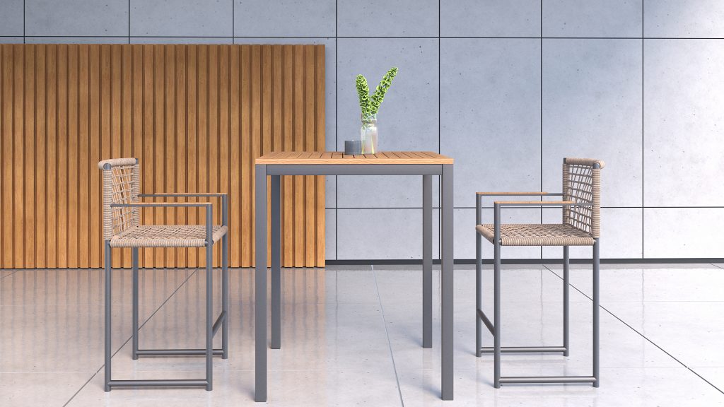 TRIDENT SQUARE HIGH TABLE - Dubai's Best Outdoor Furniture